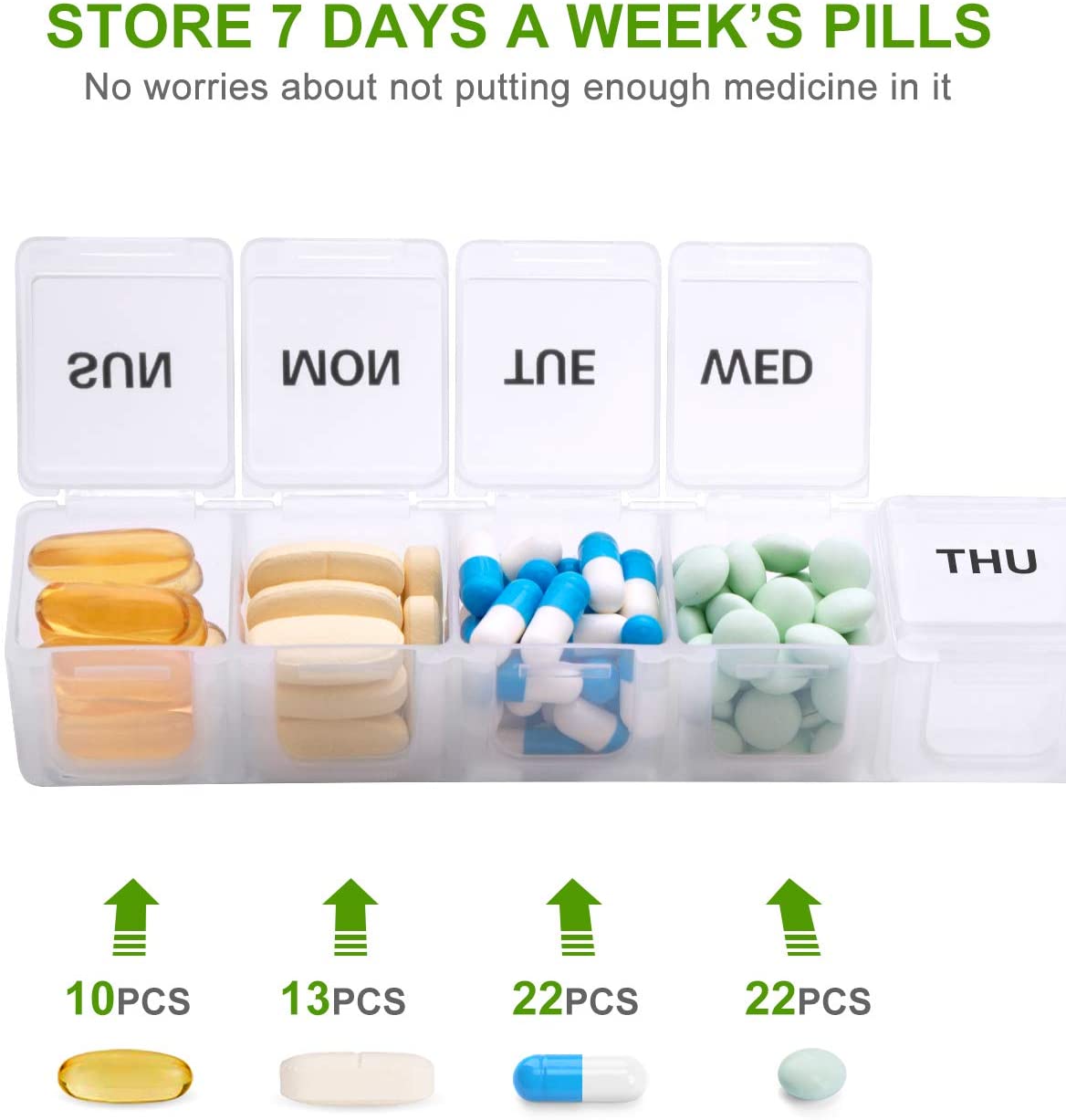 Bulk Plastic Portable Medicine Pill Box Container - Buy pill boxes bulk ...